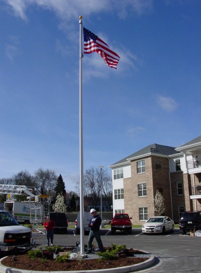 Flag Center > Services > Flagpole Installation